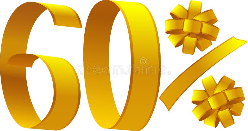 Rabatt - 60 Prozent vektor abbildung. Illustration von kosten - 4345507