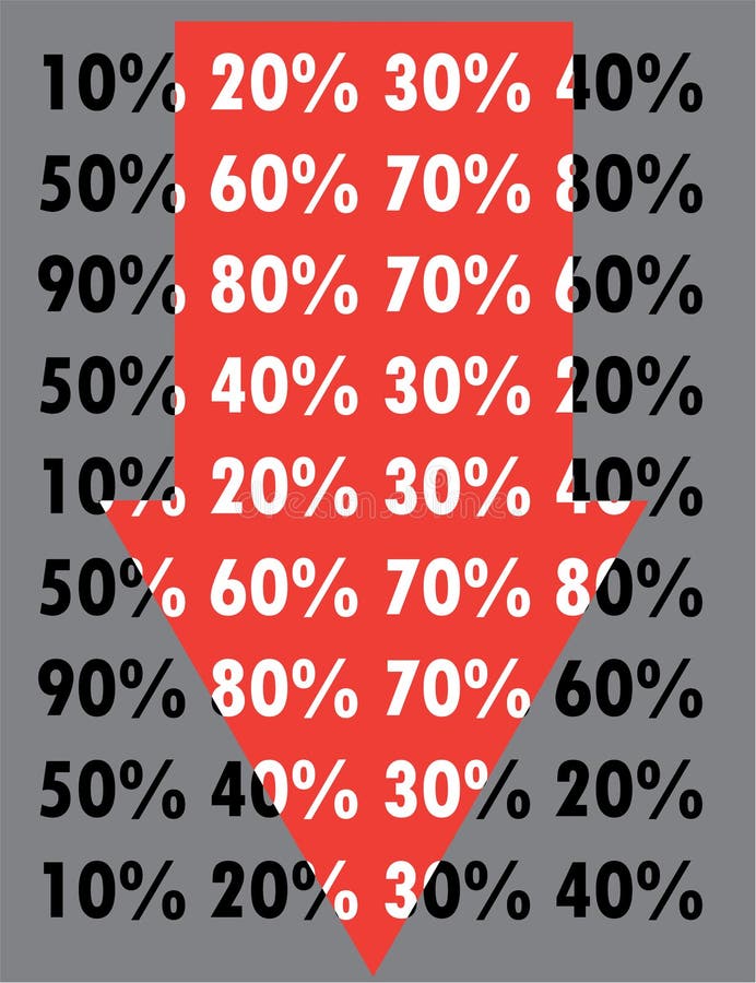 Rabattverkaufsplakat vektor abbildung. Illustration von zahl - 4630225