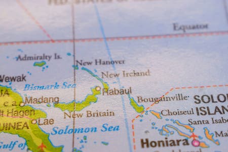 Rabaul on the World Map-Geo Political Map Stock Illustration ...