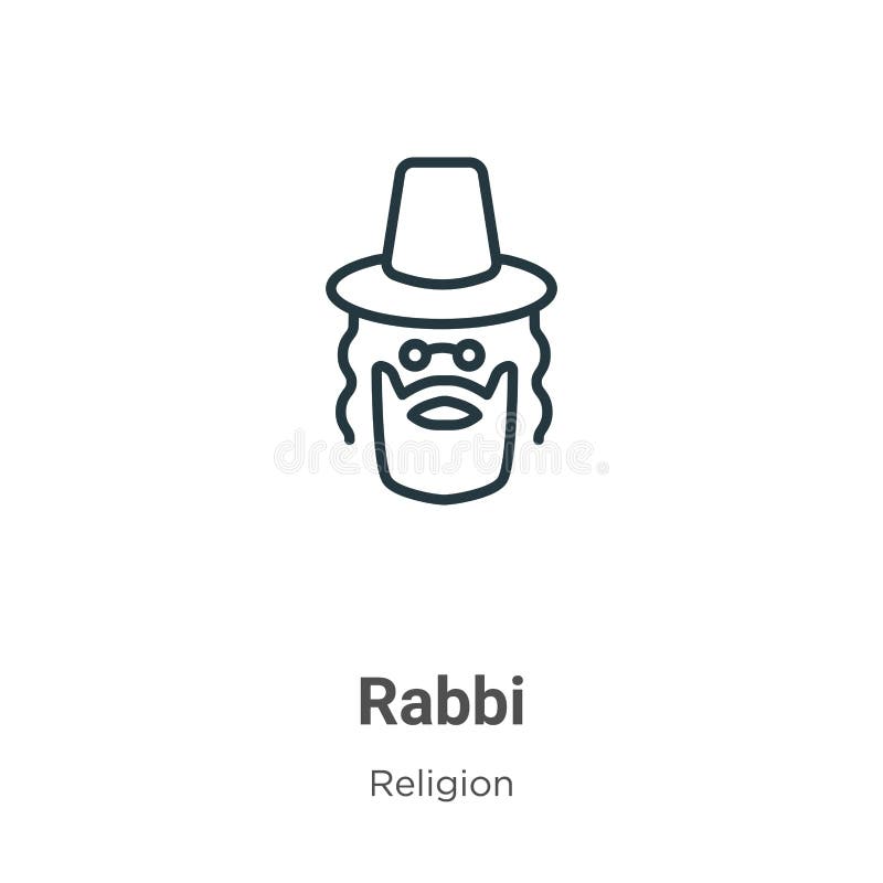 Rabbi line icon stock vector. Illustration of clipart - 251706645