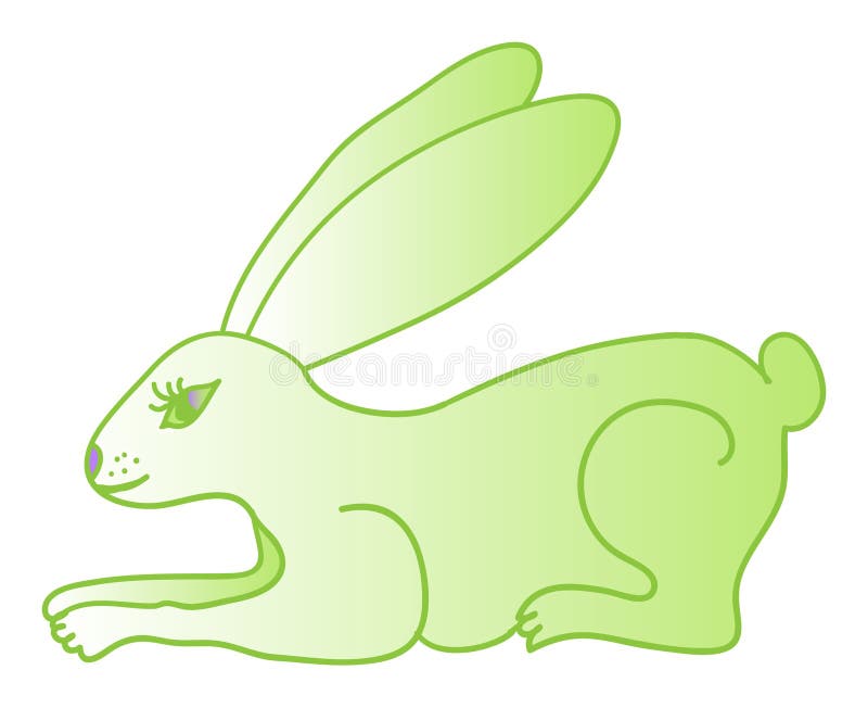 Laying rabbit stock illustration. Illustration of comic - 1971378