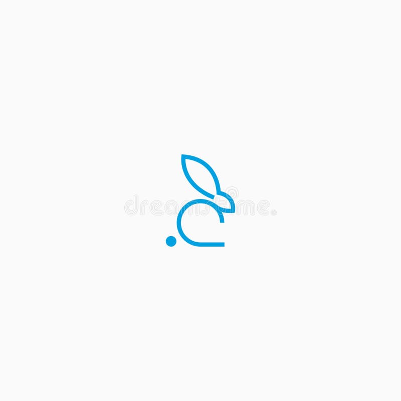 Simple rabbit logo design stock vector. Illustration of element - 252068770
