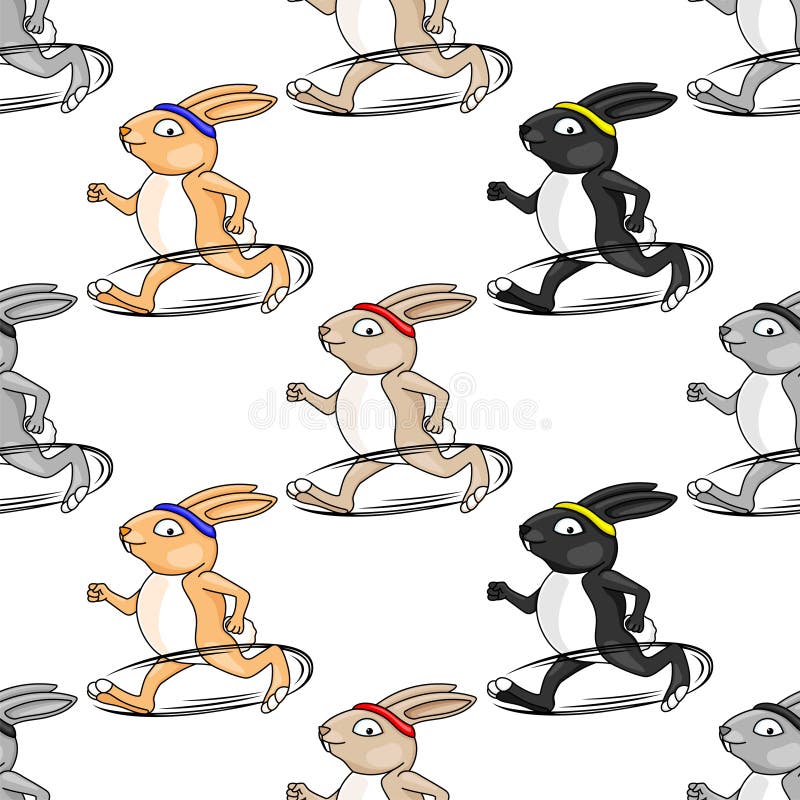 Rabbits Running Stock Illustrations – 560 Rabbits Running Stock ...