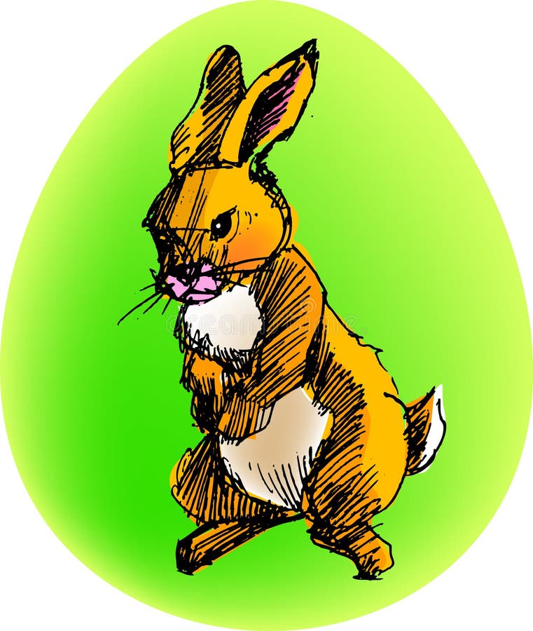 Rabbit stock vector. Illustration of graphic, sketch, running - 3694557