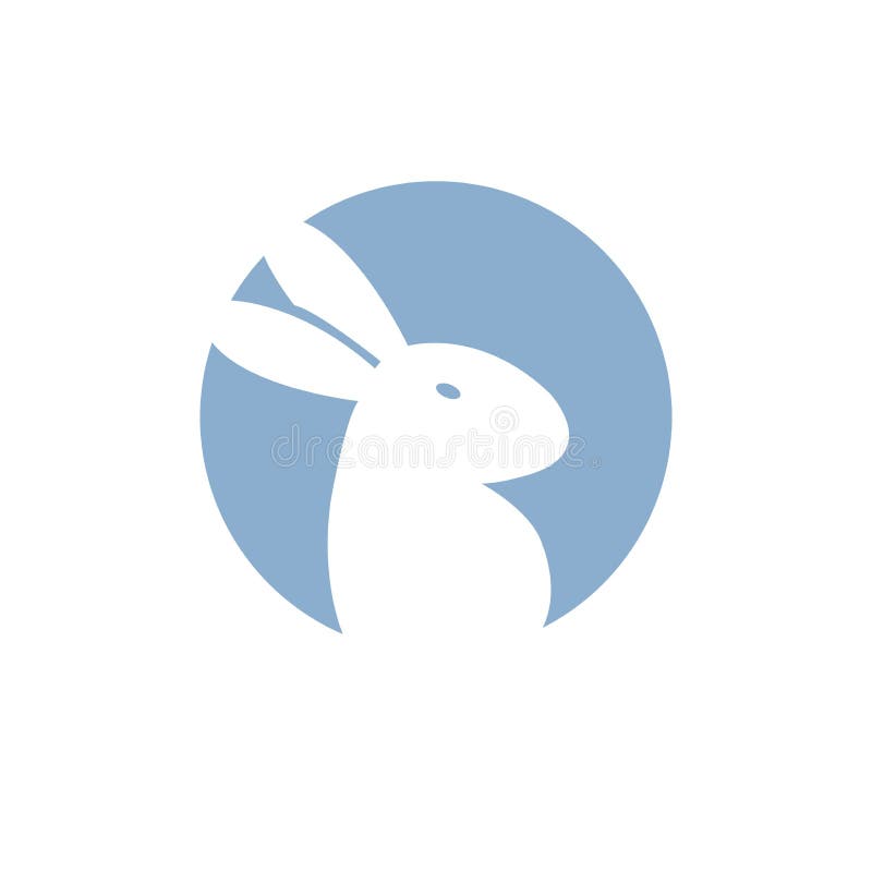 Rabbit Abstract Logo Design Vector Illustration Isolated on White ...