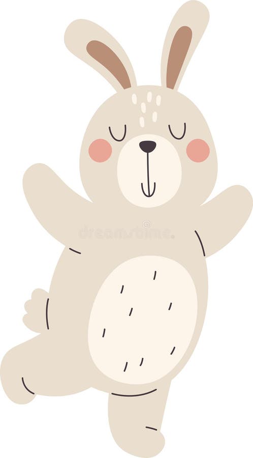 Rabbit Animal Dancing stock vector. Illustration of bear - 297874161