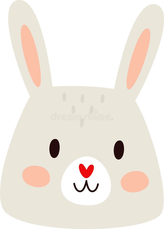 Rabbit Animal Face stock vector. Illustration of bunny - 290686805