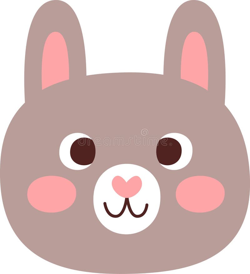 Rabbit Animal Face stock vector. Illustration of cute - 293778971