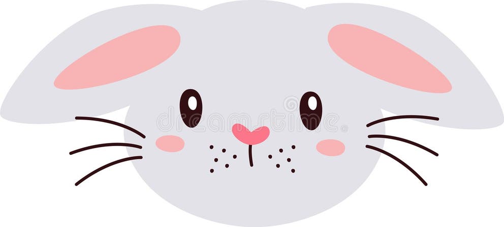 Rabbit Animal Face stock vector. Illustration of face - 303260934