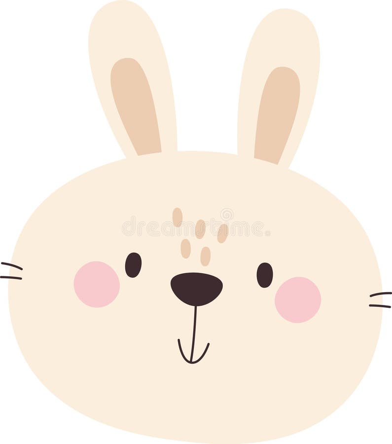 Rabbit Animal Face stock vector. Illustration of character - 302225425