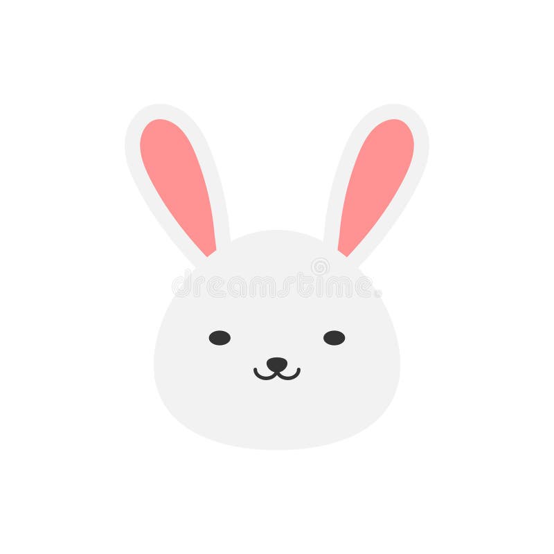 Rabbit Animal Head Clip Art Illustration Icon Design Template Vector ...