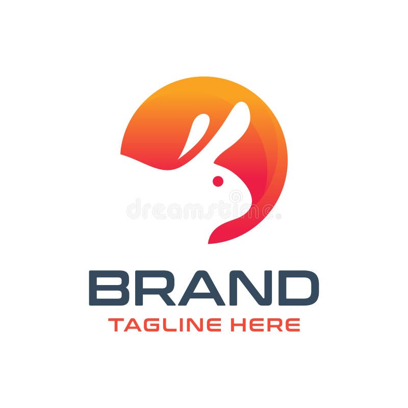 Rabbit animal logo design stock illustration. Illustration of rabbit ...