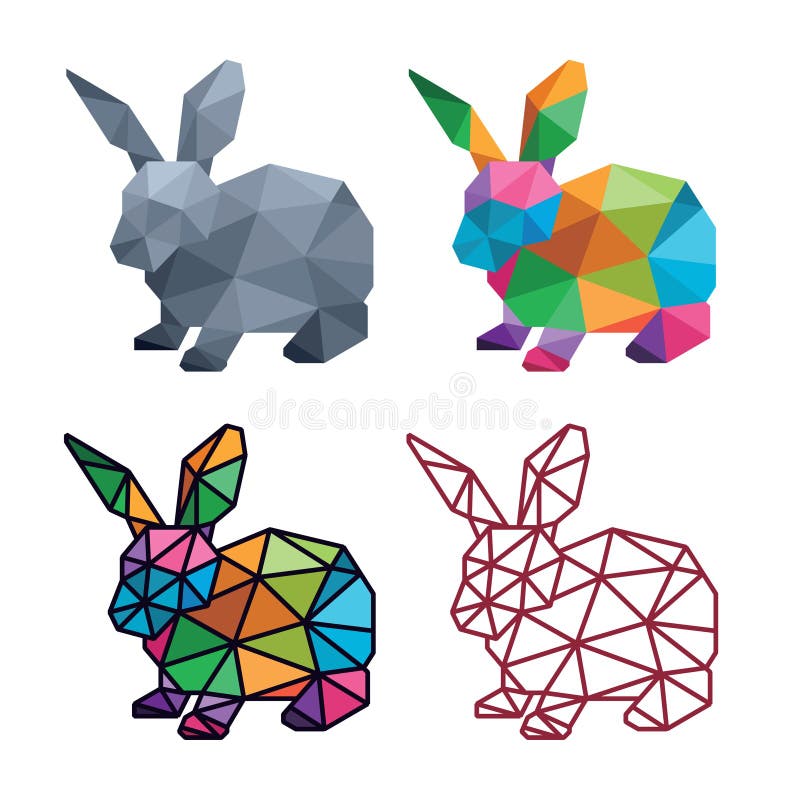 Abstract Poly Rabbit Stock Illustrations – 263 Abstract Poly Rabbit ...