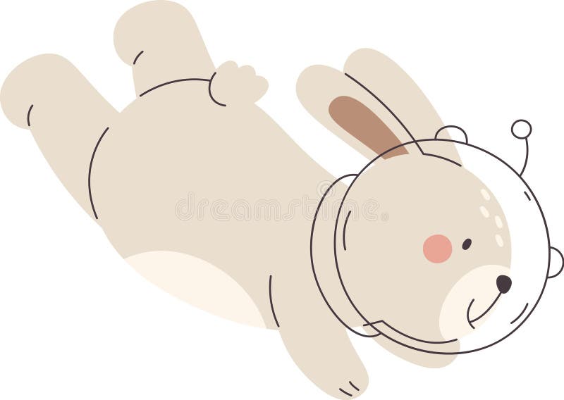 Rabbit Astronaut Flying stock vector. Illustration of spaceship - 297875180