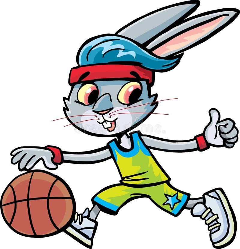 Rabbit basketball player stock vector. Illustration of furry - 245977821