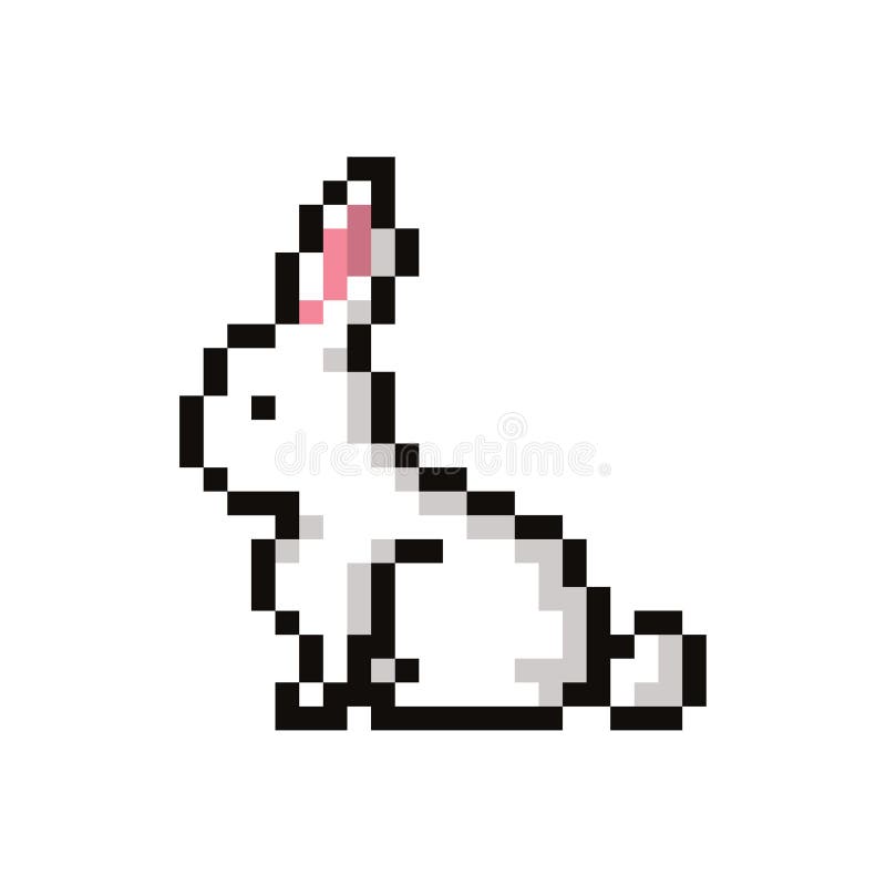 Rabbit 8-bit Vector Illustration. Vector Illustration Decorative Design ...