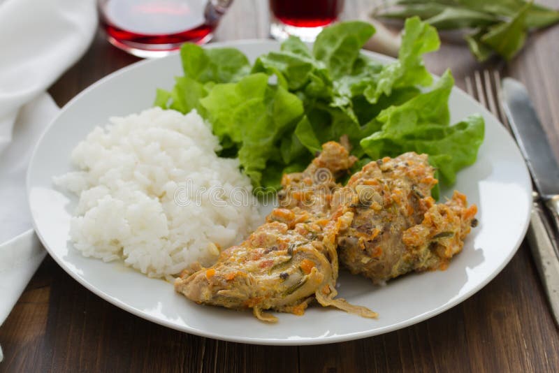 Rabbit Rice stock photo. Image of tasty, cooked, noodle - 224263700