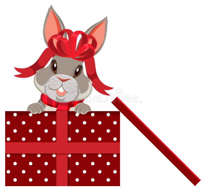 Rabbit in the box stock vector. Illustration of artistic - 262057253
