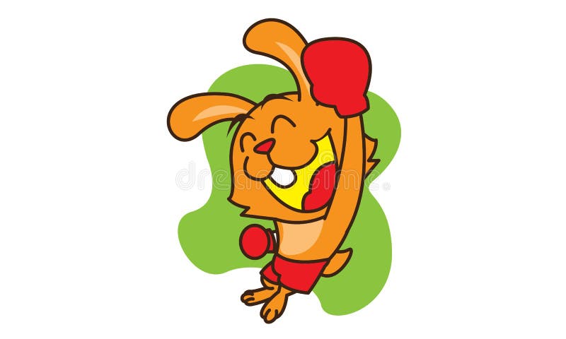 Rabbit boxer stock vector. Illustration of teeth, blue - 14805090