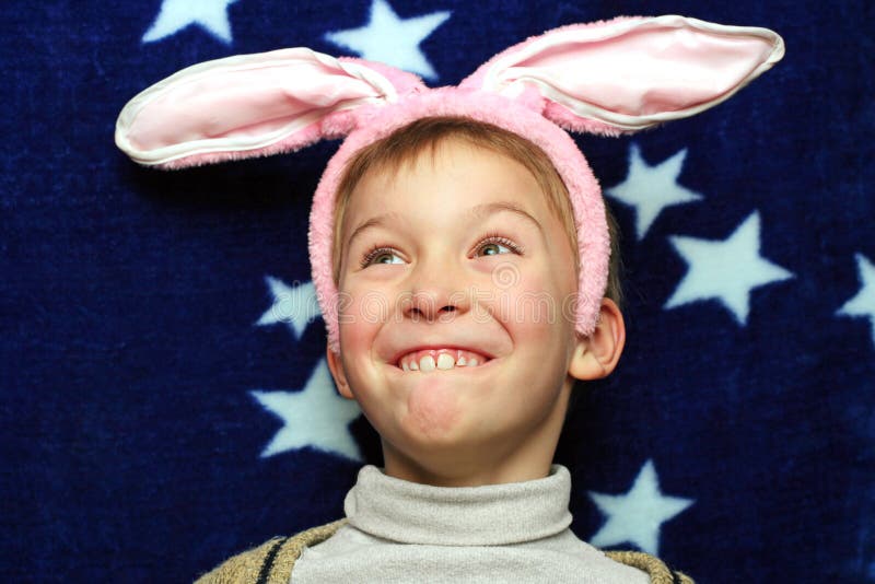 Rabbit boy stock image. Image of costume, hair, portrait - 18587187