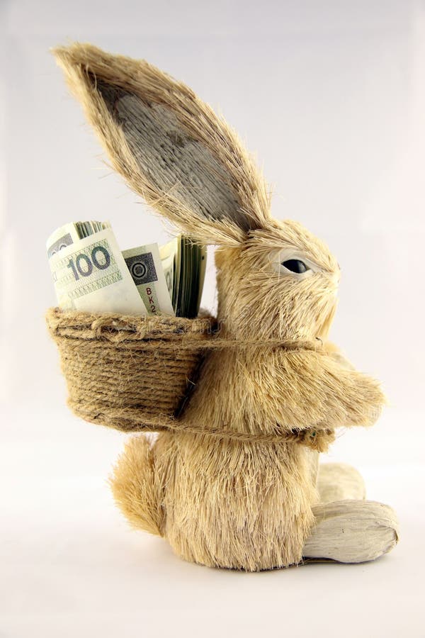 Rabbit with money stock image. Image of fluffy, isolation - 15633155