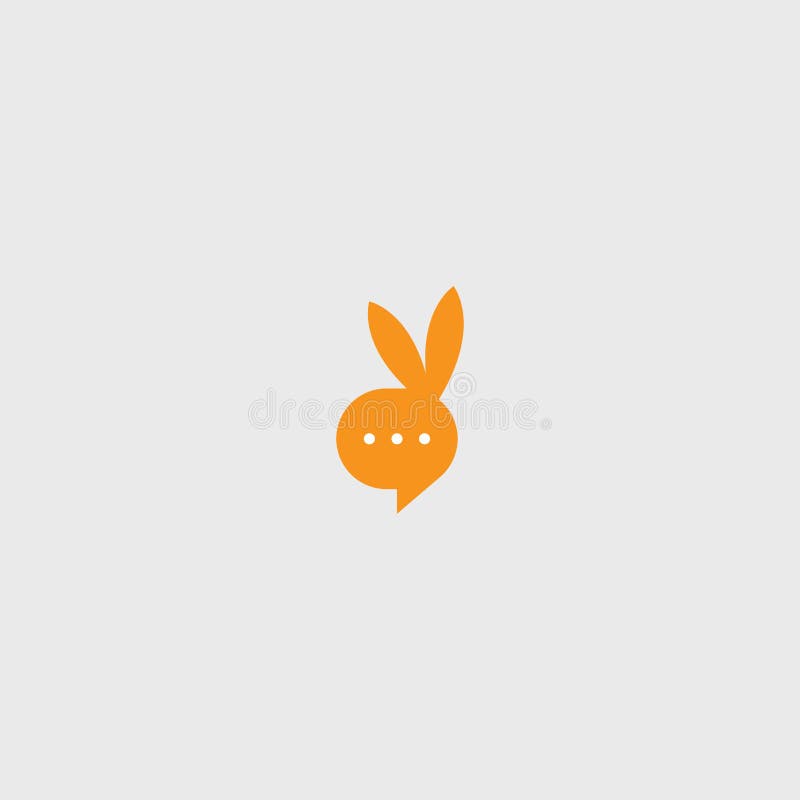 Rabbit Bubble Chat Logo. Message Icon App. Application Brand Stock ...
