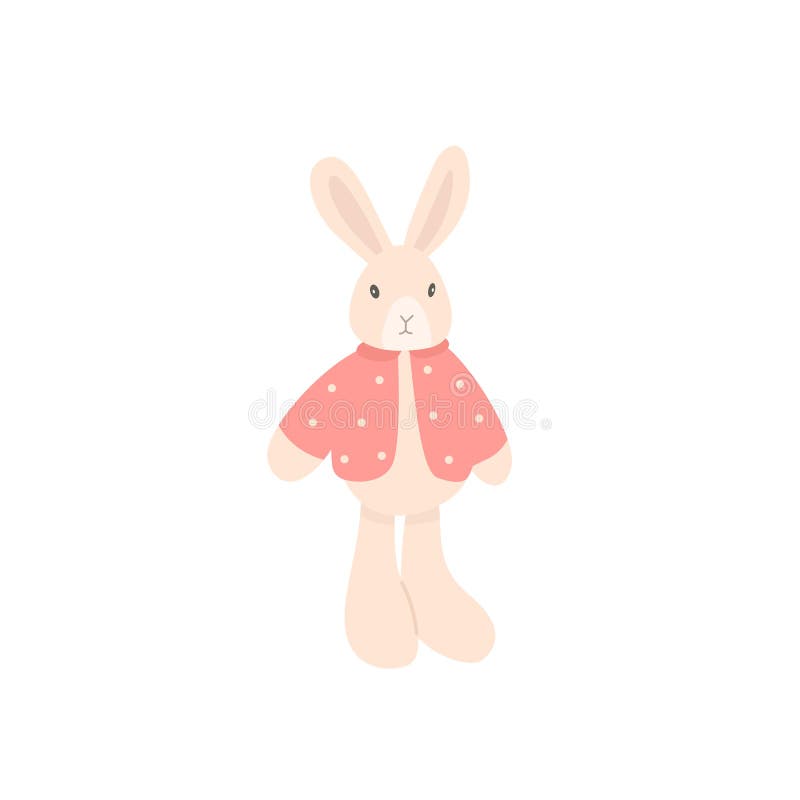 Rabbit. Bunny Toy. Isolated on White. Vector Stock Vector ...