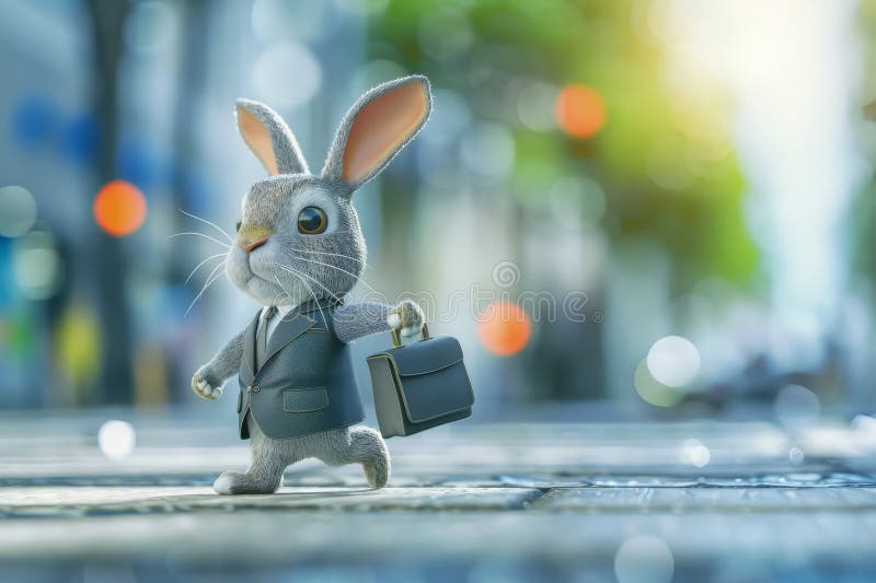 Rabbit in Business Clothes in a Fantasy Concept with Generative AI ...
