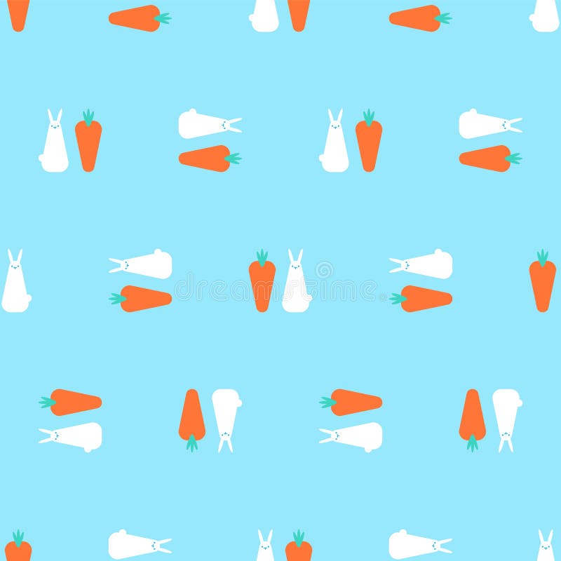 Seamless Hare Pattern. Cute Little Bunny on a Pink Background. Cute ...