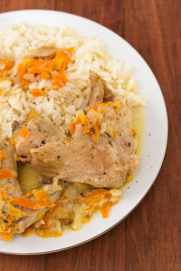 Rabbit with Carrot and Rice Stock Image - Image of meal, lunch: 47636615