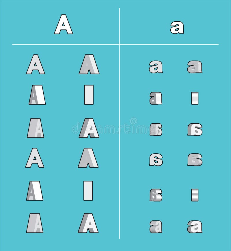 3D Animation Capital Letters Lower Case a Stock Vector - Illustration ...