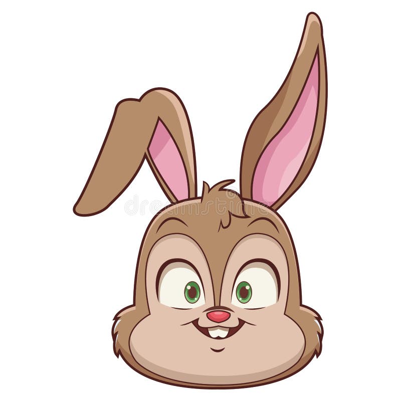 Rabbit cartoon face stock vector. Illustration of decoration - 145015401