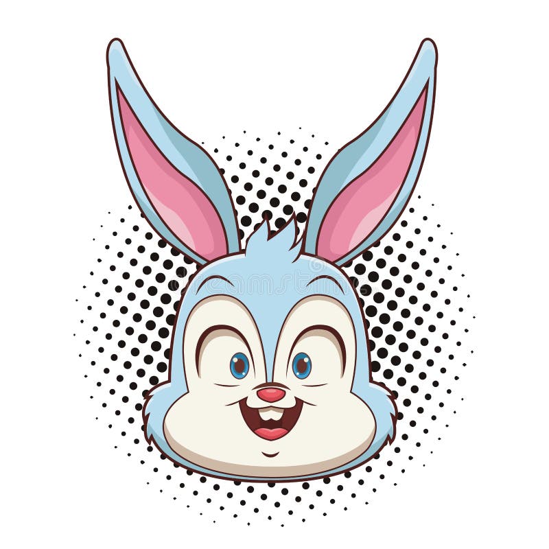 Rabbit cartoon face stock vector. Illustration of gift - 145414727