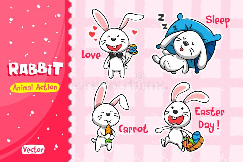 Rabbit Action Stock Illustrations – 907 Rabbit Action Stock ...