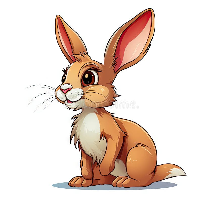 Rabbit Cartoon Style Tshirt Design Graphic Stock Illustration ...