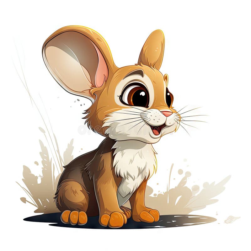 Rabbit Cartoon Style Tshirt Design Graphic Stock Illustration ...