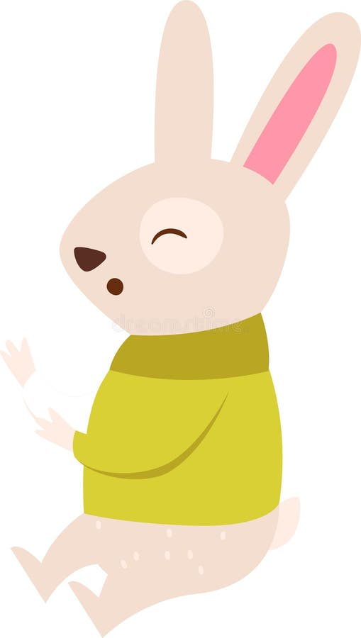 Rabbit Character Cartoon stock vector. Illustration of happy - 299624296