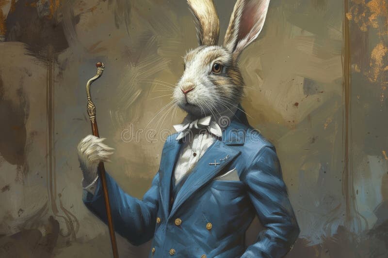 A Rabbit Character in a Costume. Illustration Stock Illustration ...