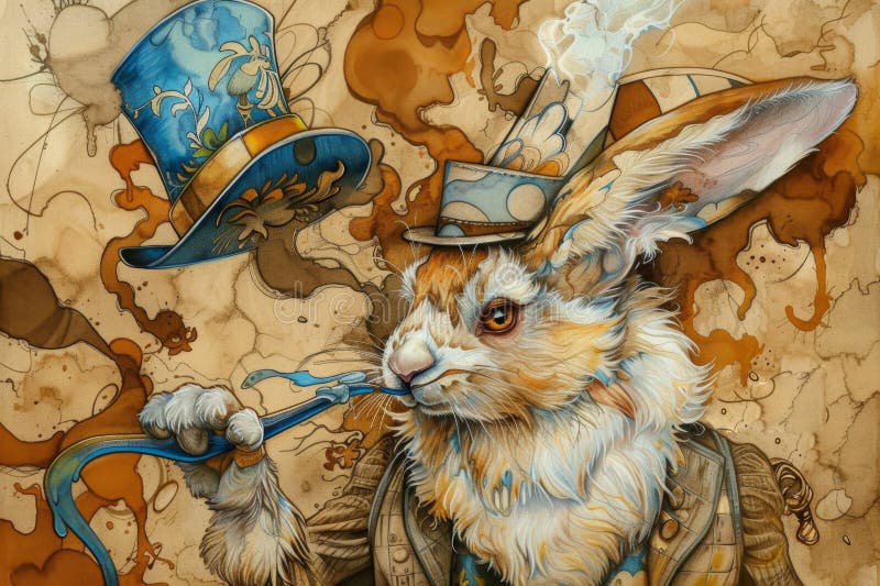 A Rabbit Character in a Costume. Illustration Stock Image - Image of ...