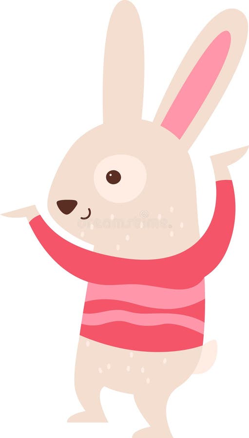 Rabbit Character Dancing stock vector. Illustration of dance - 299625917