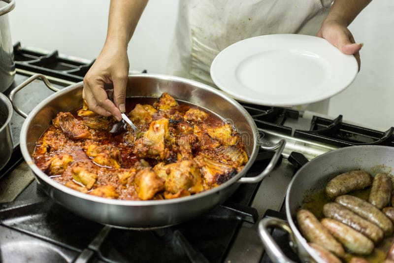 Rabbit Chausser is Cooking in the Pot Stock Photo - Image of roast ...
