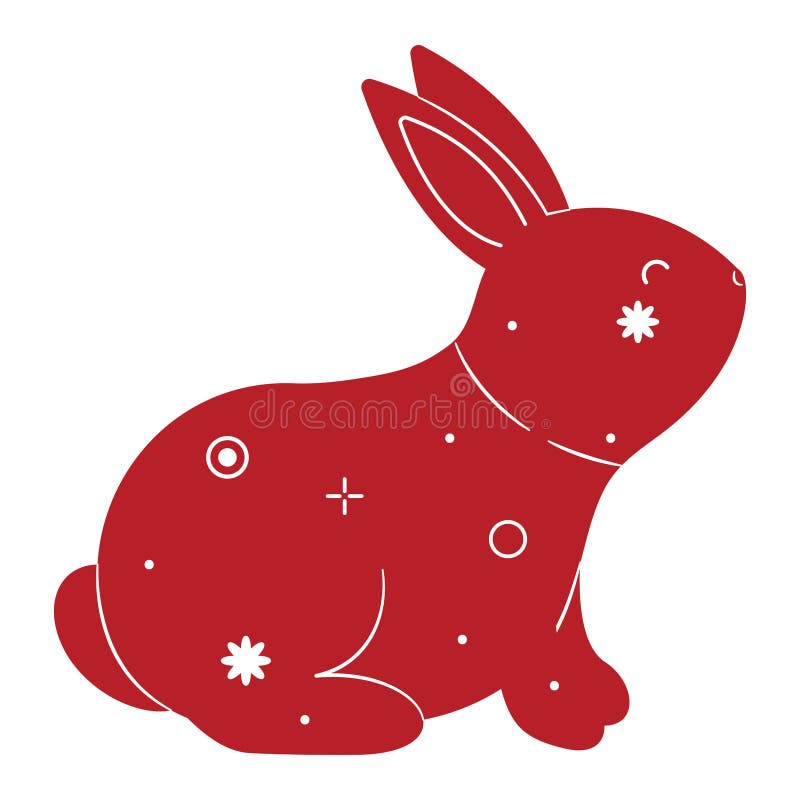 Rabbit chinese zodiac stock vector. Illustration of lucky - 263629167