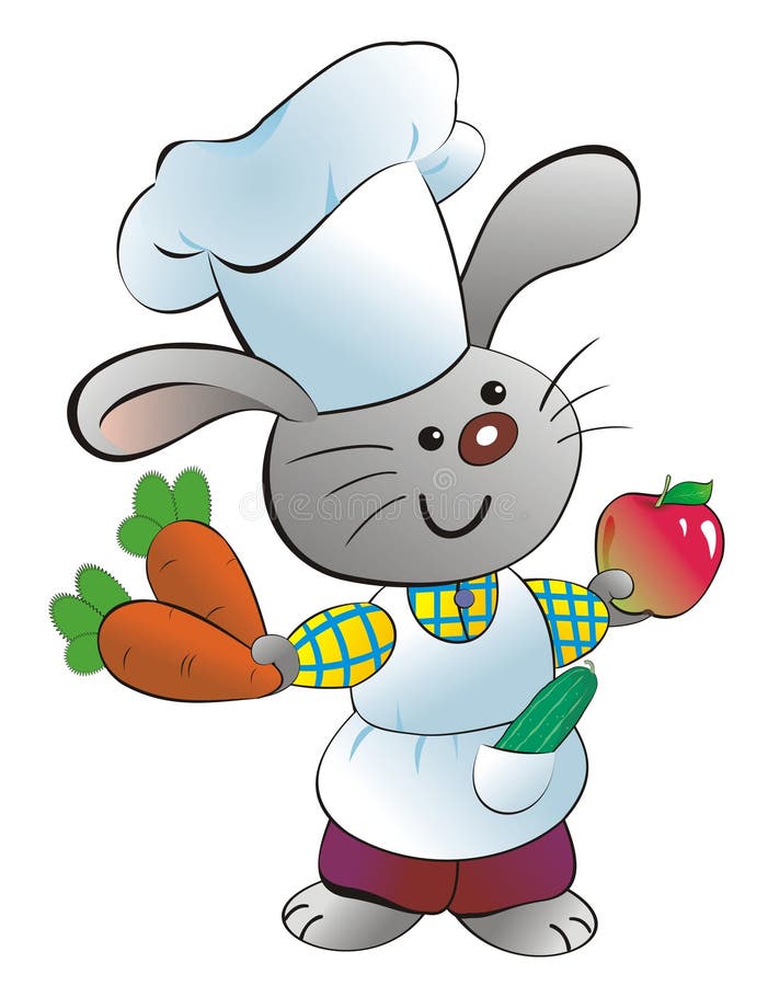 Rabbit-cook stock vector. Illustration of ingredients - 10859126