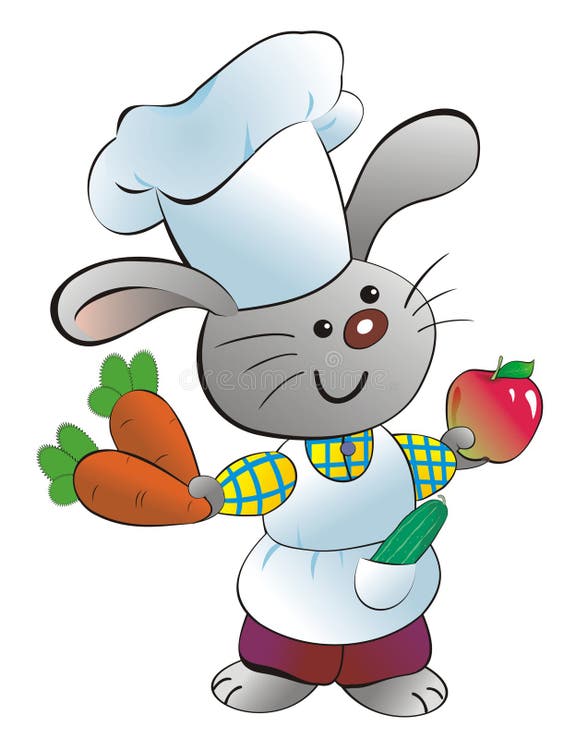 Rabbit-cook stock vector. Illustration of animal, objects - 10859126