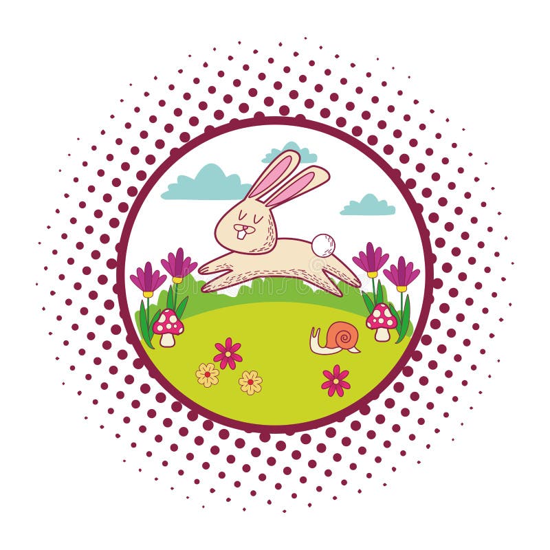 Rabbit cute cartoon stock vector. Illustration of decorated - 145452439