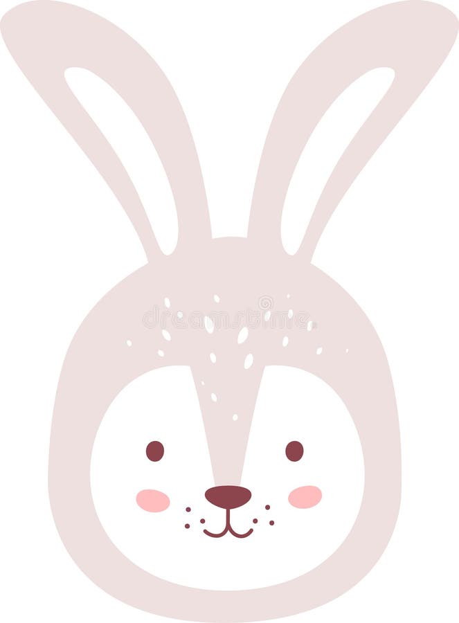 Rabbit Cute Face stock vector. Illustration of rabbit - 302329918