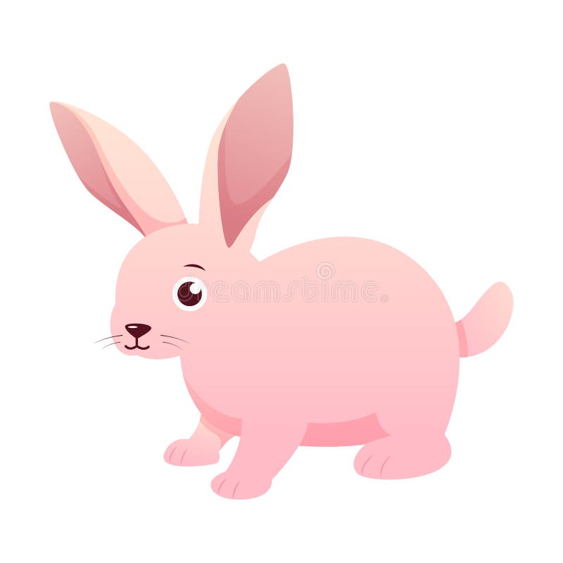 Rabbit is Sitting. Watercolor Paint Design . Cute Animal Cartoon ...