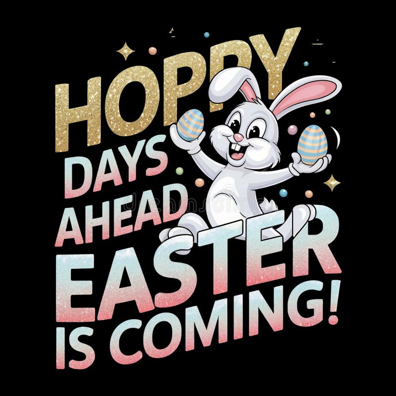 Rabbit is Depicted Holding Two Decorated Easter Eggs, Surrounded by the ...