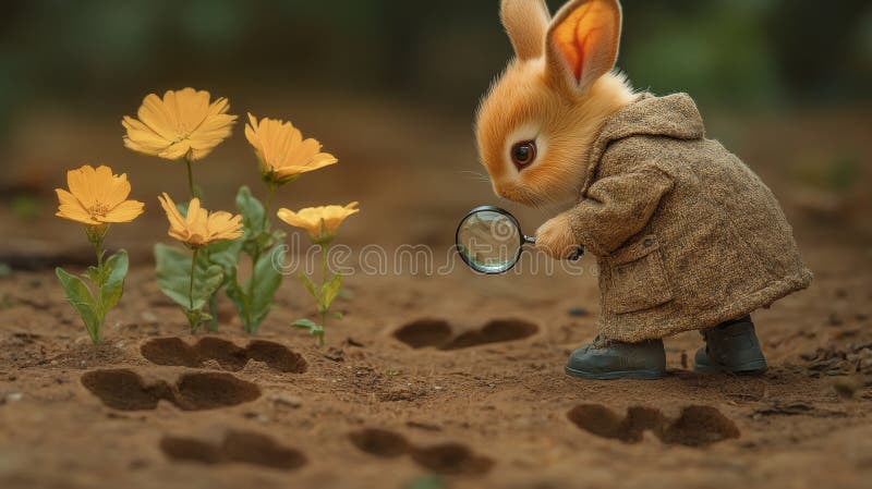 The Rabbit Detective Inspects Strange Footprints in the Wild Using a ...