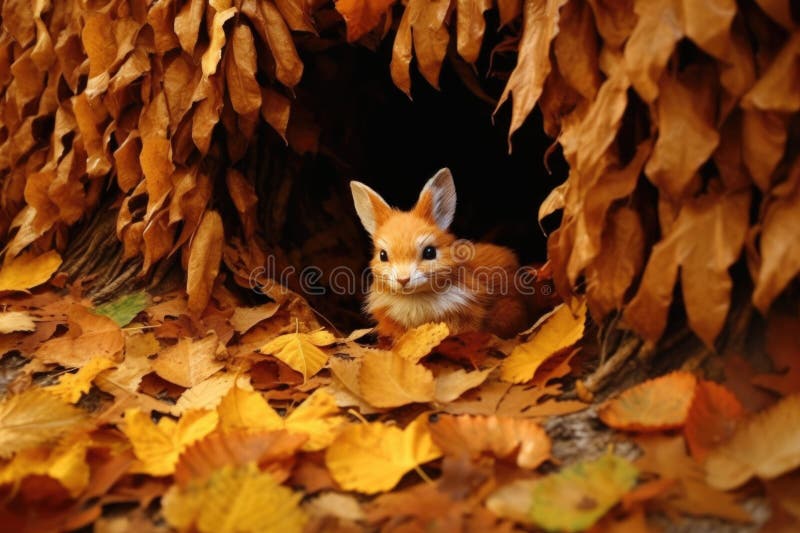 Rabbit Hole in a Field with Wildflowers Around Stock Image - Image of ...